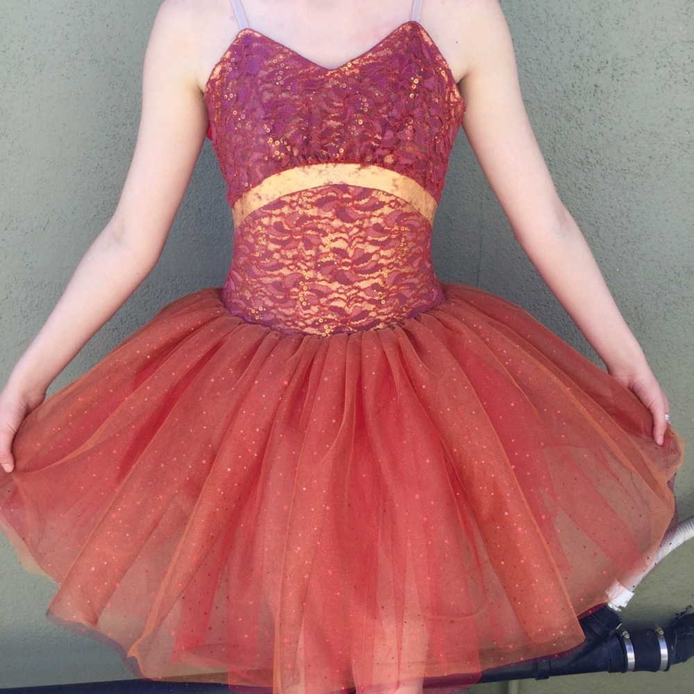 Ballet Tutu Orange Adult Costume - Gem
